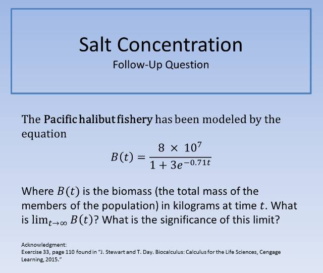 Salt Concentration | Microtutorials in Mathematics